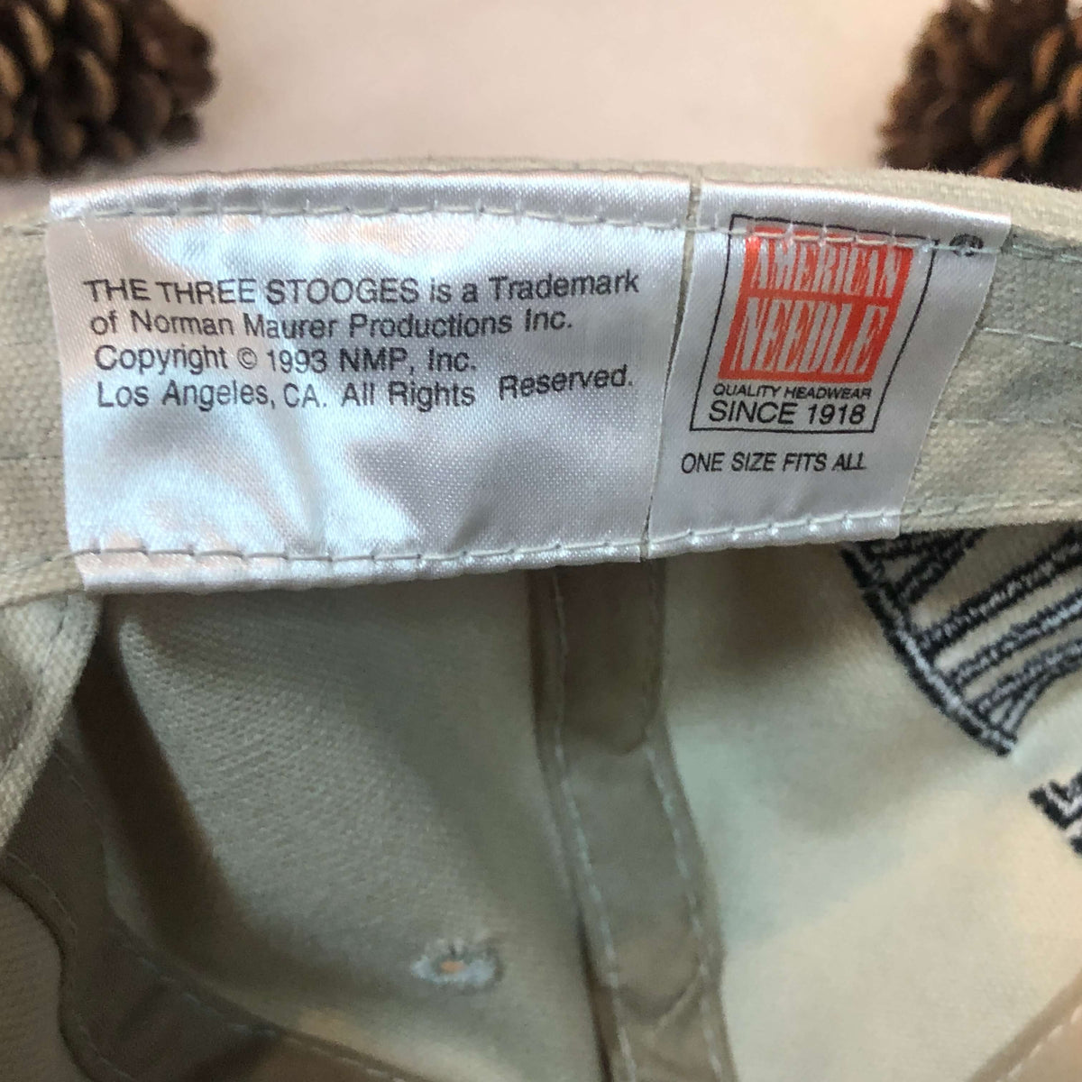 Vintage 1993 The Three Stooges American Needle Blockhead Strapback Hat ...