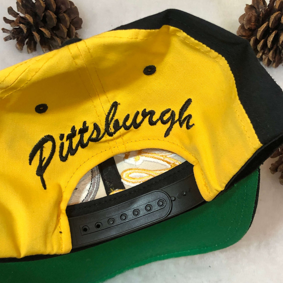 Vintage NFL Pittsburgh Steelers Big Script Twill Snapback Hat – 🎅 Bad Santa